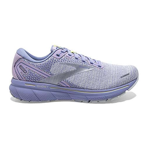 Brooks Women's Ghost 14 Neutral Running Shoe - Lilac/Purple/Lime - 12 Medium