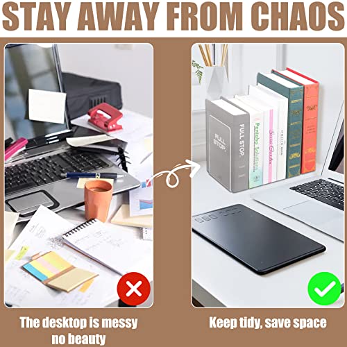 6 Pcs Acrylic Bookends, Clear Book Ends for Shelves, Heavy Duty Book Ends and Desktop Organizer, 7.3β x 4.73β x 4.73β Book Holders for Books/Movies/CDs