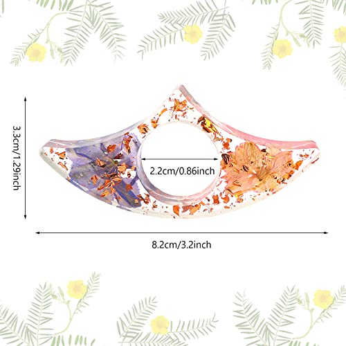 Prasacco 2 Pieces Book Page Holder, Dried Flower Resin Book Holders for Reading Thumb Ring Page Holder Flower Bookmark Reading Accessories for Readers Book Lovers Bookworm Bookmarks