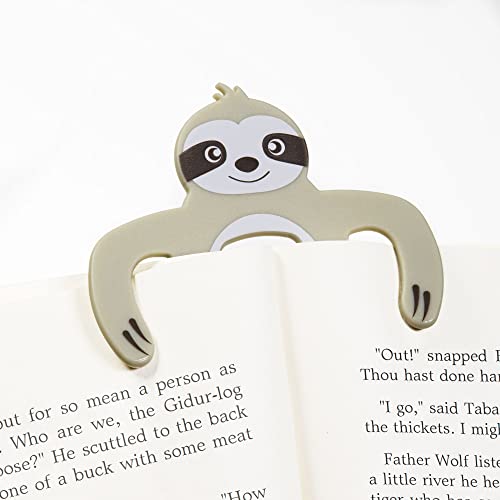 Page Pals Bookmark Bookholder | Page Holder | Music Holder Clip | Music Paper Holder | Magazine, Cookbook | Reading in Bed at Home | Office, Desk, Kitchen Use | Novelty Reading Gift Idea (Sloth)