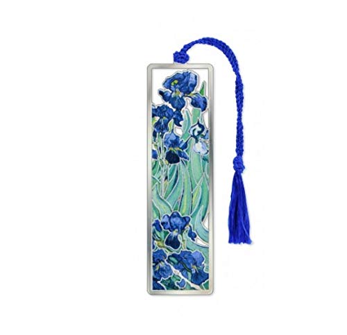 Bookmarks Gifts for Book Lovers Gardening Gifts for Readers Van Gogh Iris - Solid Brass Metal Bookmark 1 x 4 Inch
