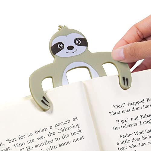 Page Pals Bookmark Bookholder | Page Holder | Music Holder Clip | Music Paper Holder | Magazine, Cookbook | Reading in Bed at Home | Office, Desk, Kitchen Use | Novelty Reading Gift Idea (Sloth)