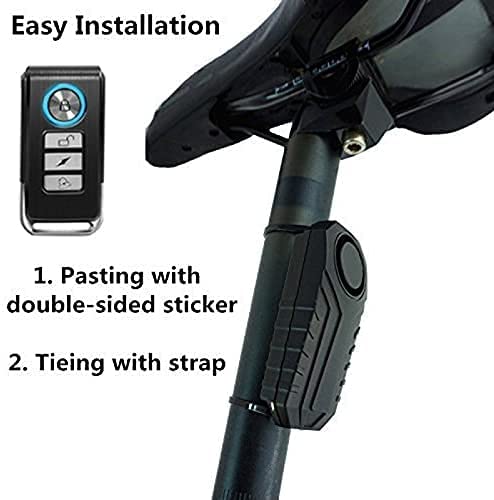 Bike Alarm with Remote 2 Pack, Loud 113dB Wireless Anti-Theft Vibration Motorcycle Bicycle Alarm IP55 Waterproof Super Vehicle Security Vibration Motion Sensor Alarm System