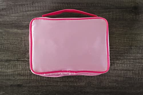 Princess Bible Cover for Girls, Zippered, with Handle, Canvas, Pink, Medium