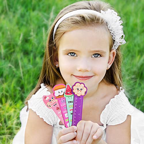 30 Pieces Scented Bookmarks Ruler for Kids Scratch and Sniff Bookmarks Fruit Food Theme Bookmarks Assorted Scented Bookmarks Cute Bookmarks for Teacher Prizes Book Markers Students, 10 Styles
