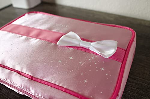Princess Bible Cover for Girls, Zippered, with Handle, Canvas, Pink, Medium