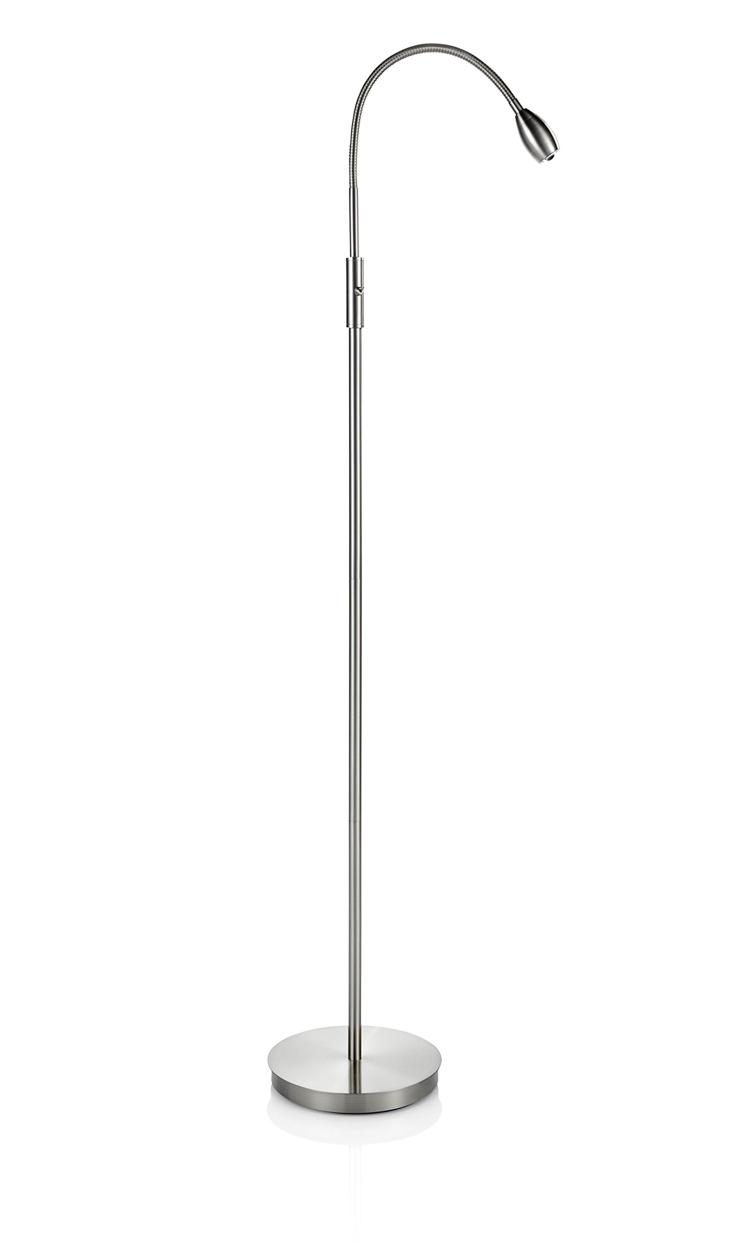 daylight24 402071-15, FOCUS Adjustable Beam LED Floor Lamp, Nickel