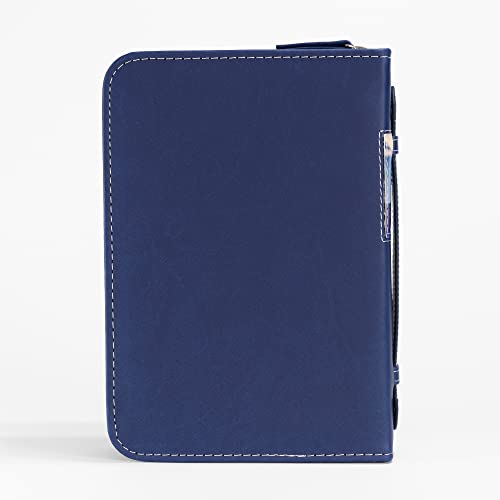 Flying Eagle Be Strong Take Heart Navy Blue X-Large Faux Leather Bible Cover