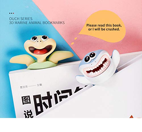 Ouch 3D Animal Bookmarks for Kids Students,Funny 3D Cartoon Bookmark Animals Reading Bookmarks for Students Office Stationery Creative Gift Ideal for Boys Girls (Gecko)