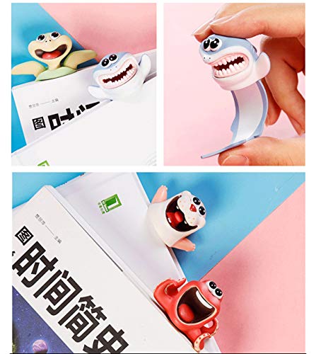 Ouch 3D Animal Bookmarks for Kids Students,Funny 3D Cartoon Bookmark Animals Reading Bookmarks for Students Office Stationery Creative Gift Ideal for Boys Girls (Gecko)