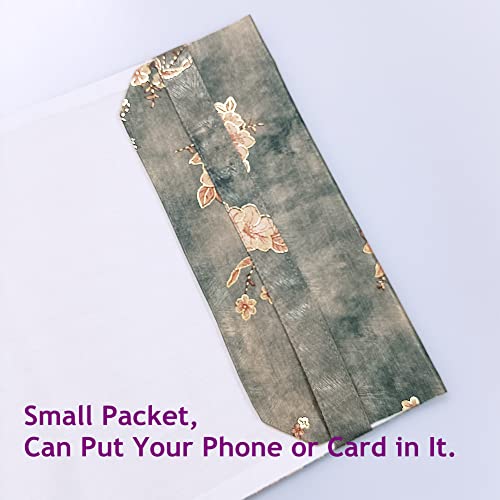 Book Sleeve Cover ( Flowers )| Hard Books Cover A5(8-1/4''x 5-13/16'') for Paperback,Washable Fabric,Fits Thickness Adjustable