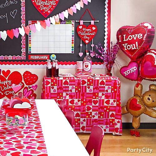 WOONOO 4 Pack Felt Heart Garland Banner NO DIY - Valentines Day Banner Decorations - Anniversary, Engagement, Wedding Party Decoration Ornaments