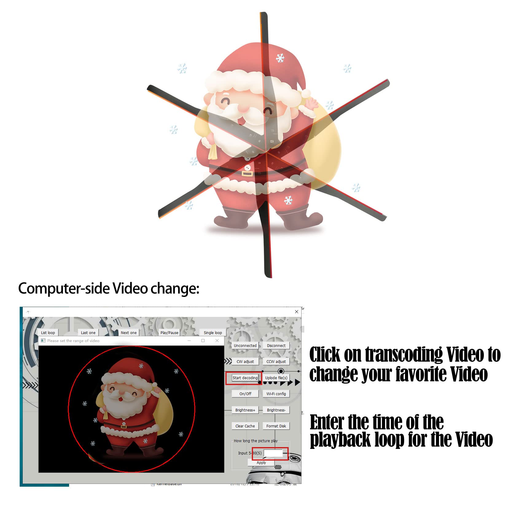 3D Hologram Fan,Hologram Projector Missyou Holographic Led Ceiling Skylight for Shop,Bar,Casino,Party Advertising Display… (33.5 Inches Six Leaves(App with WiFi))