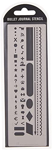 Metal Stencil Bookmark for Bullet Journals