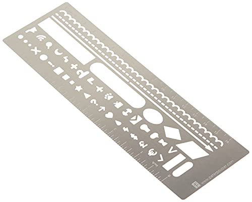 Metal Stencil Bookmark for Bullet Journals