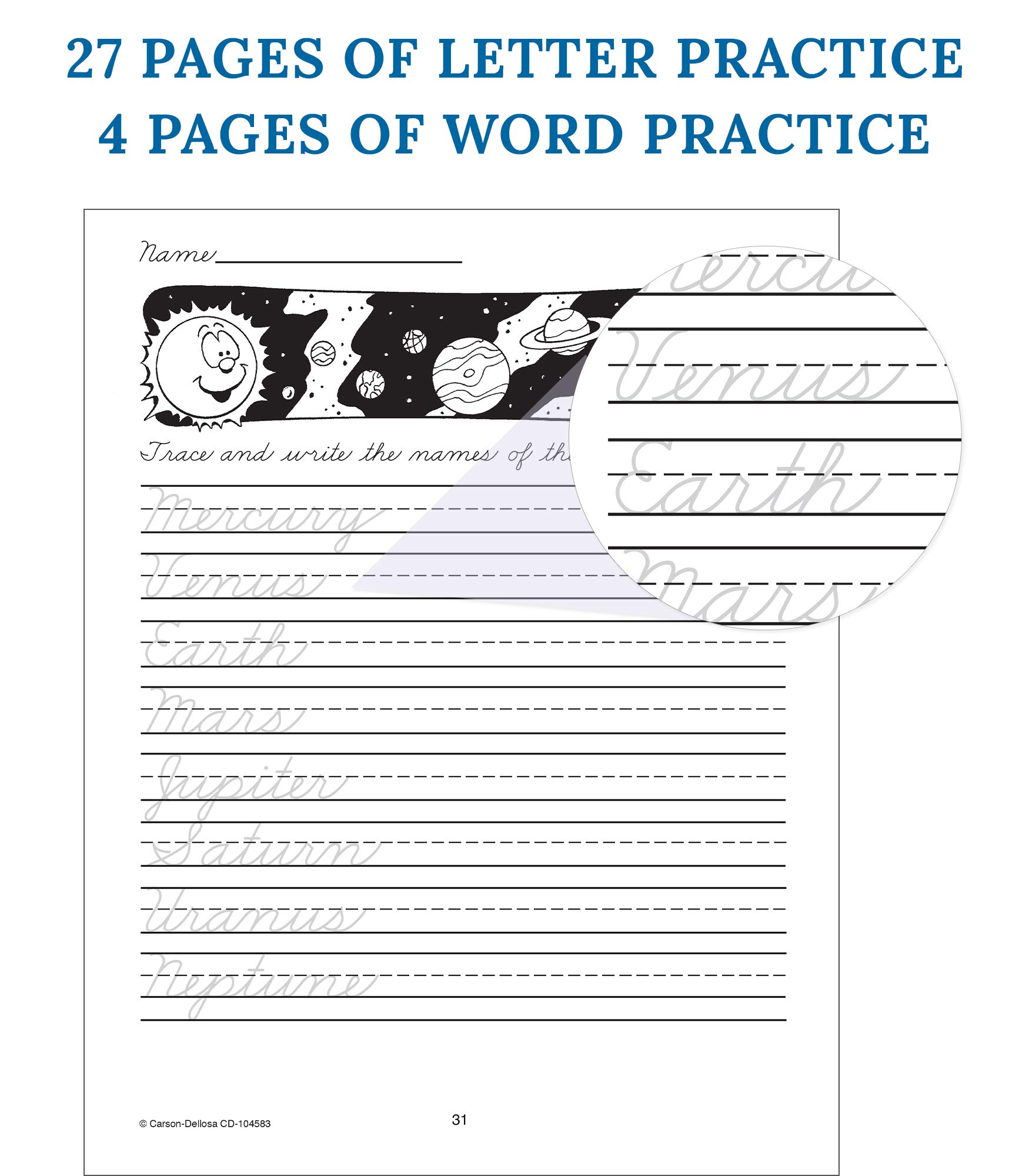 Beginning Traditional Cursive Handwriting Workbook for Kids, Handwriting Practice for Cursive Alphabet and Numbers (Learning Spot)