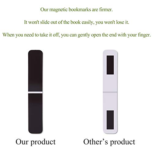 10 Pieces Magnetic Bookmarks Magnet Page Markers Assorted Book Markers Set for Students Reading (Floral Syle, 2.3 x 0.8 Inch)