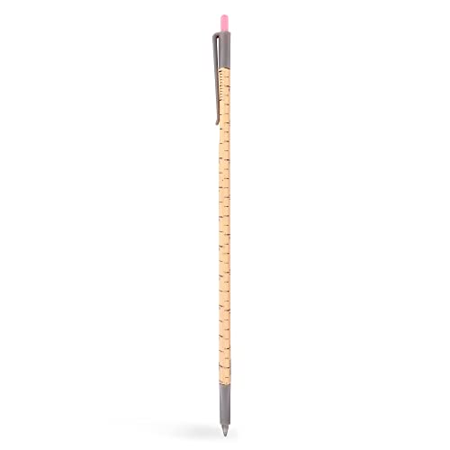 Pen Bookmark | Erasable Ballpoint Gel Pen and Bookmark 3-in-1 | Ink Novelty Pen with Eraser | Page Marker | Book Marker | Page Holder Clip | Stationery Gift Idea for Reader and Writer (Ruler)