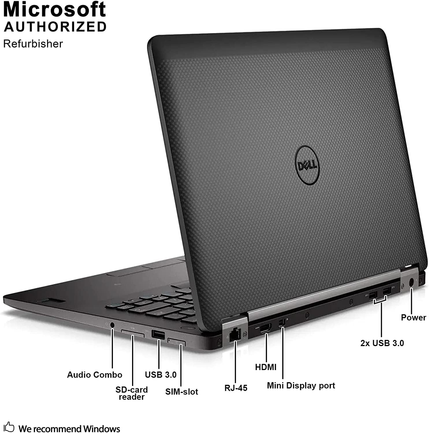 Dell Latitude E7470 Ultrabook, 14inch QHD Touchscreen (Intel Core i5-6300U, 8 GB DDR4, 256 GB SSD) Windows 10 Pro (Renewed)