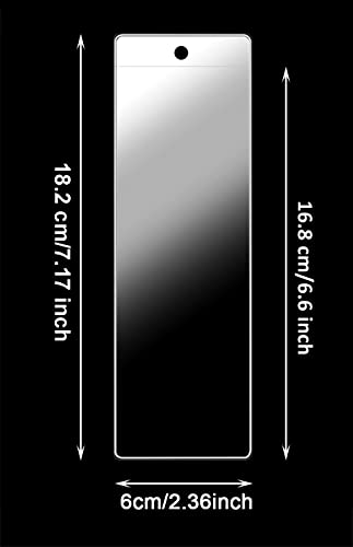 Clear Bookmark Sleeves Penta Angel 20Pcs Plastic Blank Photobooth Frames Vinyl Book Markers Cover Holder with Hole for Students Reading Wedding Valentine’s Gift Party Favor, 6.69x2.28’’ (20)
