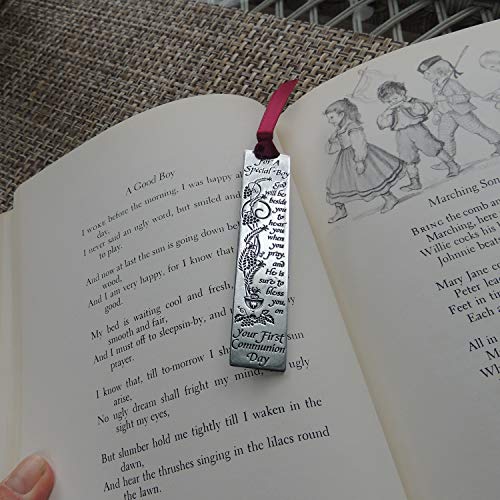 Cathedral Art Boy First Communion Metal Bookmark Includes Special Prayer, 3-1/2-Inch