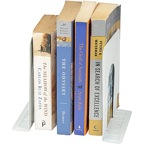 Heavy Duty Metal Bookends for Shelves, Modern Home Decor (6 Pairs)