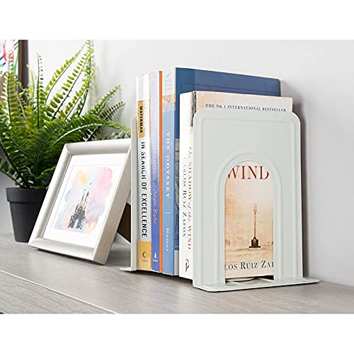 Heavy Duty Metal Bookends for Shelves, Modern Home Decor (6 Pairs)