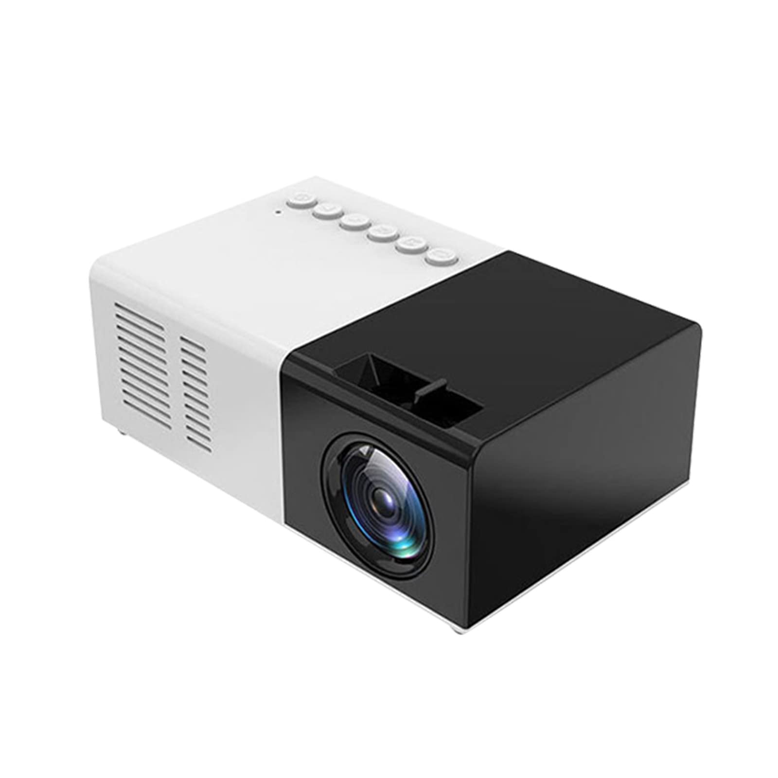 WiFi Blue-Tooth Projector, Native 1080P HD Projector Home Video Projector, Portable Wireless Projector Supports Outdoor Mobile Power Supply, Compatible with TV Stick/Computer/Smartphone (Black)
