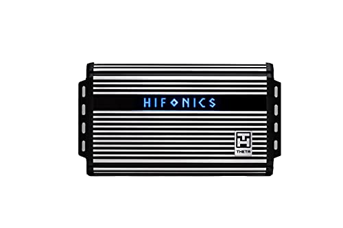 Hifonics ZTH-1625.5D Zeus Theta Compact Five Channel Car Audio Amplifier (Silver) – Class D Amp, 1600-Watt, Onboard Electronic Crossover, Built-in Bass Control, Bridgeable, Bass Remote Included