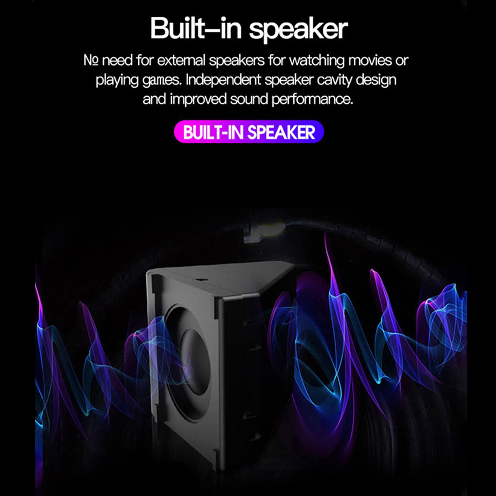 WiFi Blue-Tooth Projector, Native 1080P HD Projector Home Video Projector, Portable Wireless Projector Supports Outdoor Mobile Power Supply, Compatible with TV Stick/Computer/Smartphone (Black)