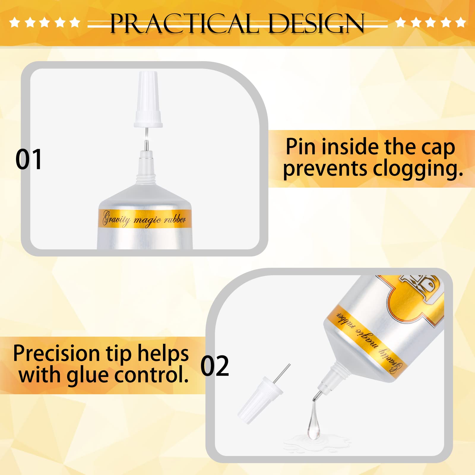 B7000 Rhinestone Glue Clear, B-7000 Glue 3.7 fl oz Upgrade Multi-Function Adhesive Super Glue with Cap & Precision Tip for Jewelry Repair, Small Hobby Models, Metal Stone Crafts, Fabric, Shoes(110ML)