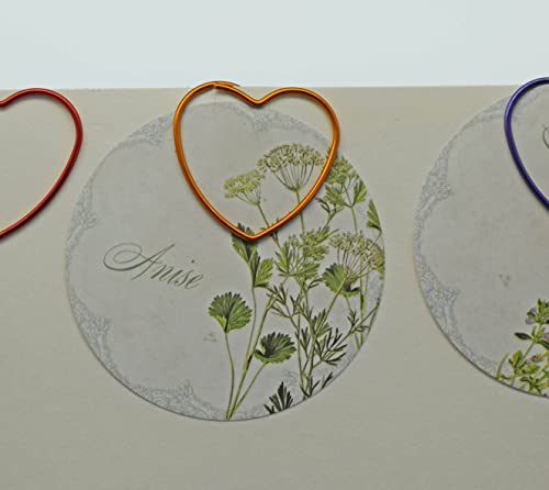 Heart Paper Clips, Cute Love Heart Bookmark Clips, Red Love Heart Shaped Paper Clips ( Red,50 PCS )