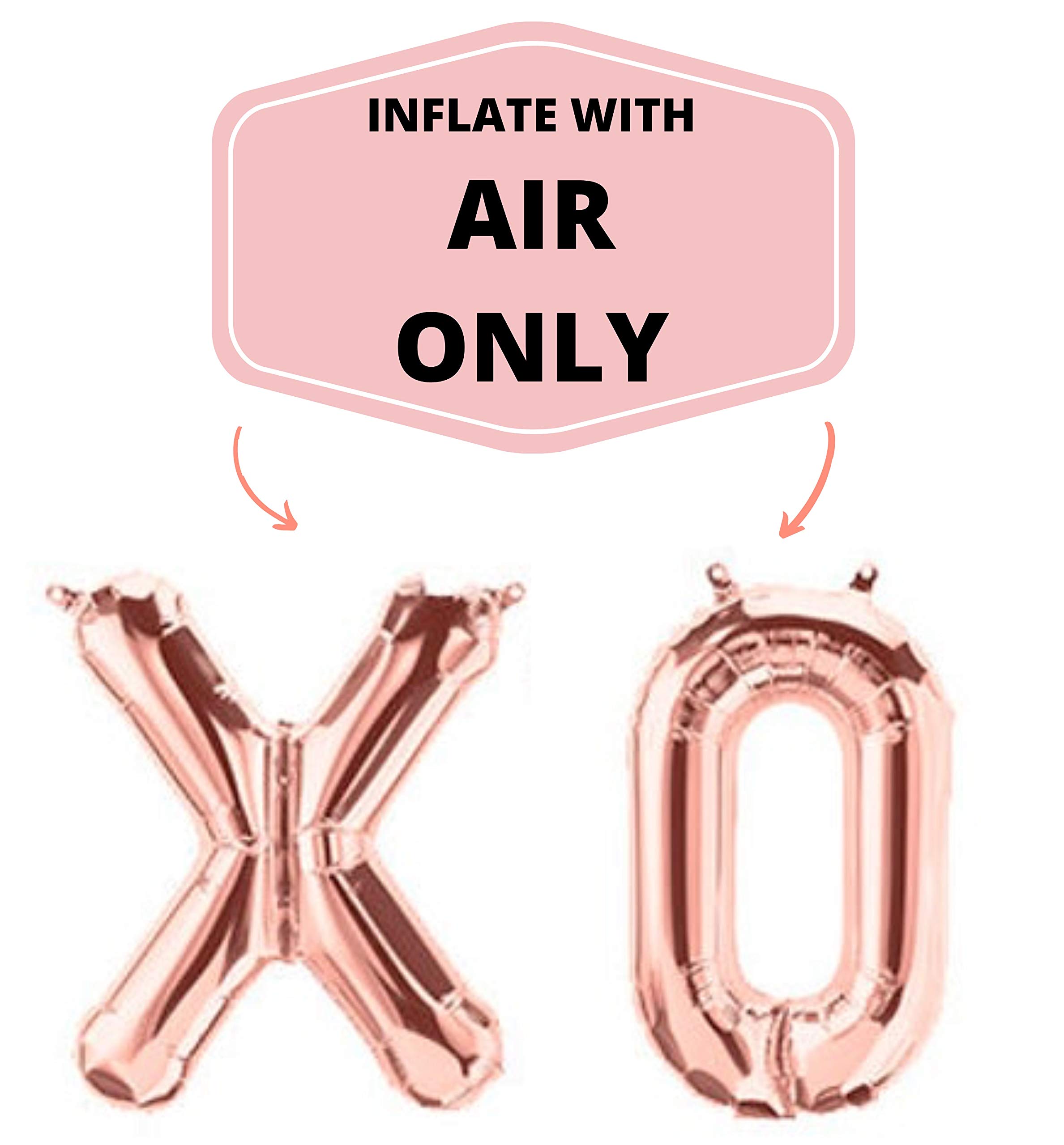 Hot Pink Heart Balloons 15 PACK - Valentines Day Heart Shaped Balloons - Mylar Pink Red Rose Gold Foil Decorations