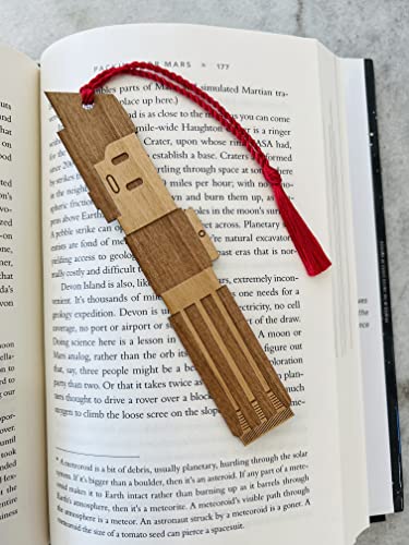 Juniper and Ivy Designs Star Wars Darth Vader Prequel Lightsaber Bookmark - Laser Engraved - Made in The USA - Wood Book Mark with Red Tassel