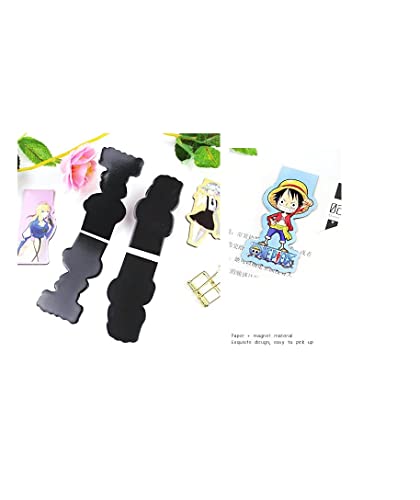 6 Pcs Magnetic Bookmark for One Piece,Book Clip Cartoon Anime Cultural Creative Gift Creative