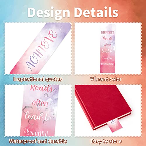 12 PCS Inspirational Bookmarks for Women Men, 12 Styles Encouraging Bookmarks for Kids Students, Positive Bookmarks Bulk for Reading Lovers Teachers School Home