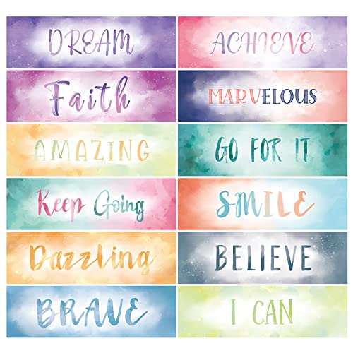 12 PCS Inspirational Bookmarks for Women Men, 12 Styles Encouraging Bookmarks for Kids Students, Positive Bookmarks Bulk for Reading Lovers Teachers School Home