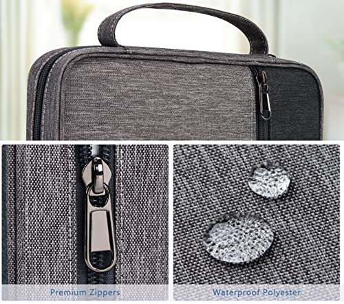 Bible Cover Case with Handle, Front Pockets and Christian Cross Bookmark Sets for Men (Standard-2)