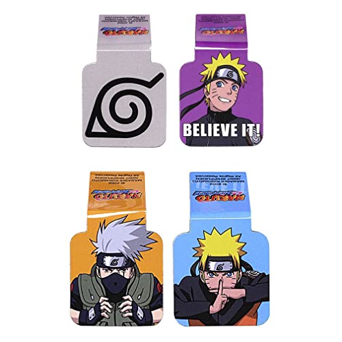 Ata-Boy Bookmark, Naruto Shippuden, Naruto, Kakashi Magnetic Bookmarks (4 Set) Gifts & Merchandise