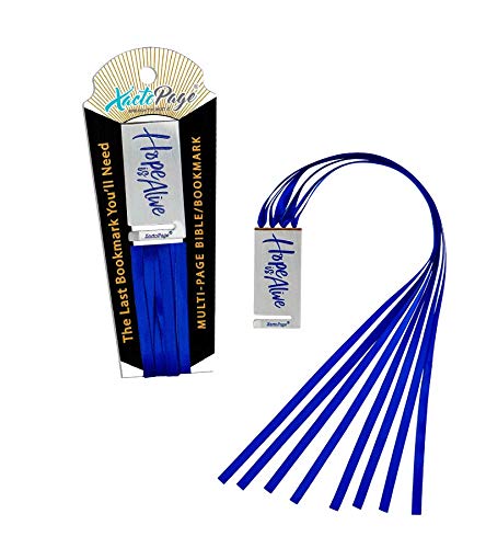 The Patented XactoPage Multi Page Marker Featuring 8 Satin Ribbons (Royal Blue)
