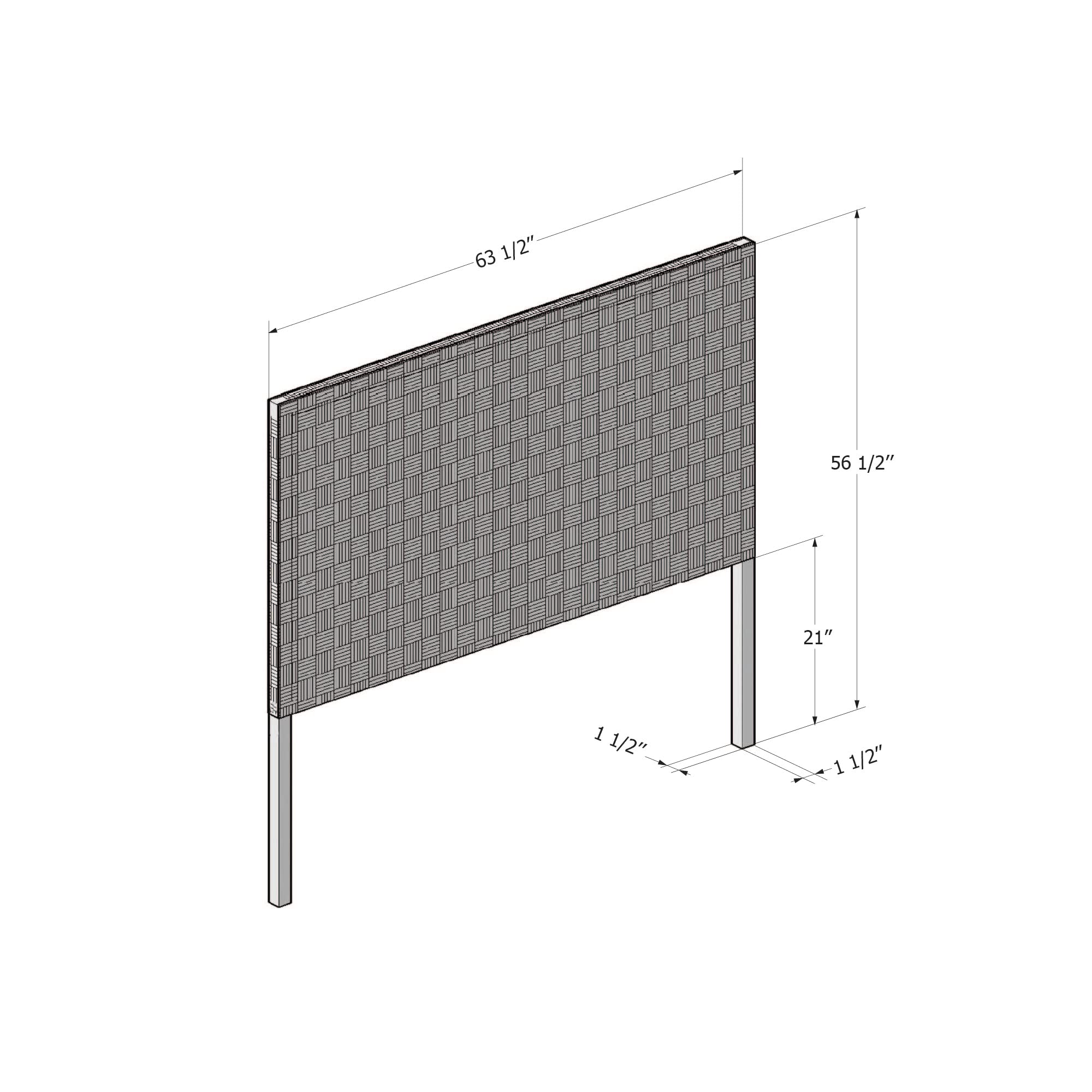 South Shore Balka Headboard, Queen, Matte Black