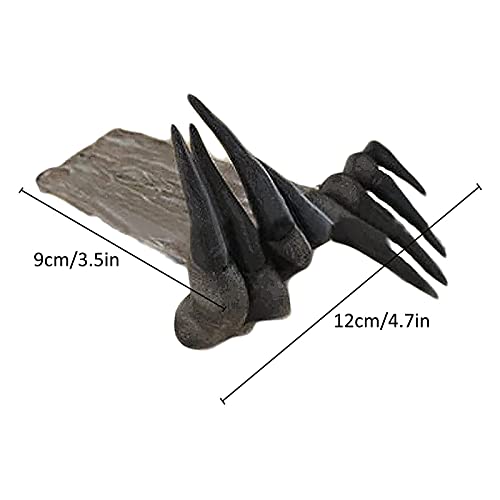 NEWMIND 1Pcs 3D Bookmark-Thriller Demon Hand Bookmark,Creative 3D Devil's Hand Bookmark Resin Stationery Gift Bookshelf Ornaments,Resin Claw Witch's Hand Festival Decor Novelty Cool Gifts-Gray