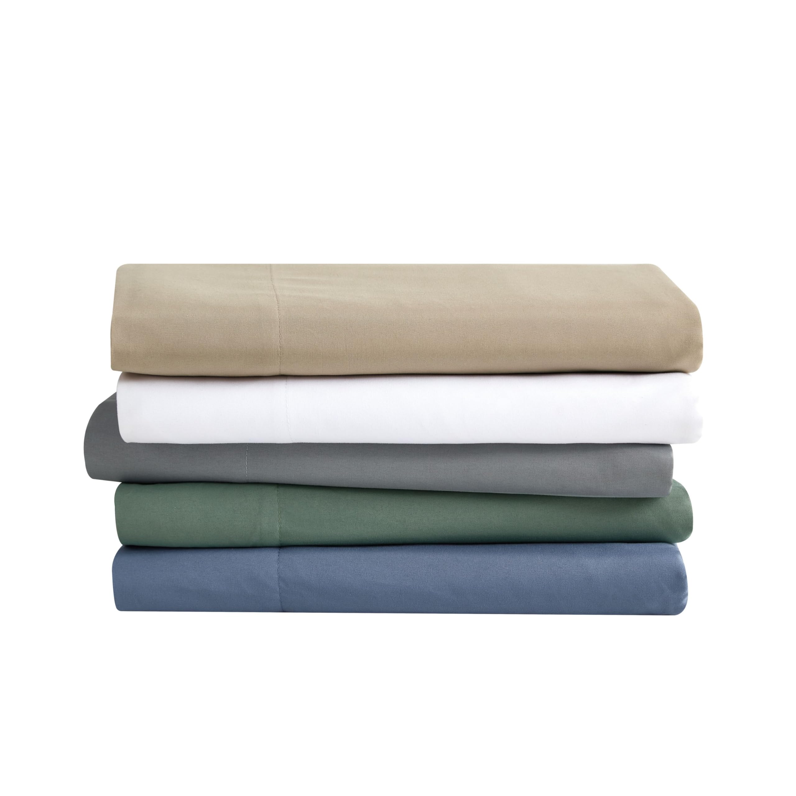 LONDON FOG Garment Washed Solid Sheet Set Grey Microfiber 4-Piece Queen Sheet Set, Solid Themed, Deep Pocket, Adult and Teen, Oeko-TEX Certified