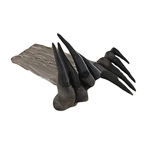 NEWMIND 1Pcs 3D Bookmark-Thriller Demon Hand Bookmark,Creative 3D Devil's Hand Bookmark Resin Stationery Gift Bookshelf Ornaments,Resin Claw Witch's Hand Festival Decor Novelty Cool Gifts-Gray