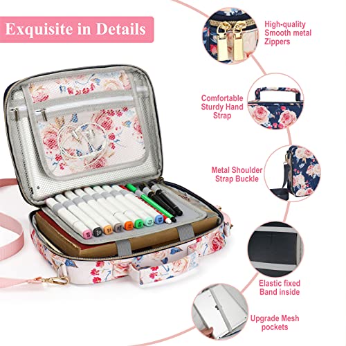 Bible Cover for Women, Bible Case Carrying Bookcase Church Bag Bible Protective Multi-Functional Bag with Handle and Zippered Pocket Adjustable Shoulder Strap, Perfect Gift for Women Girls Kids
