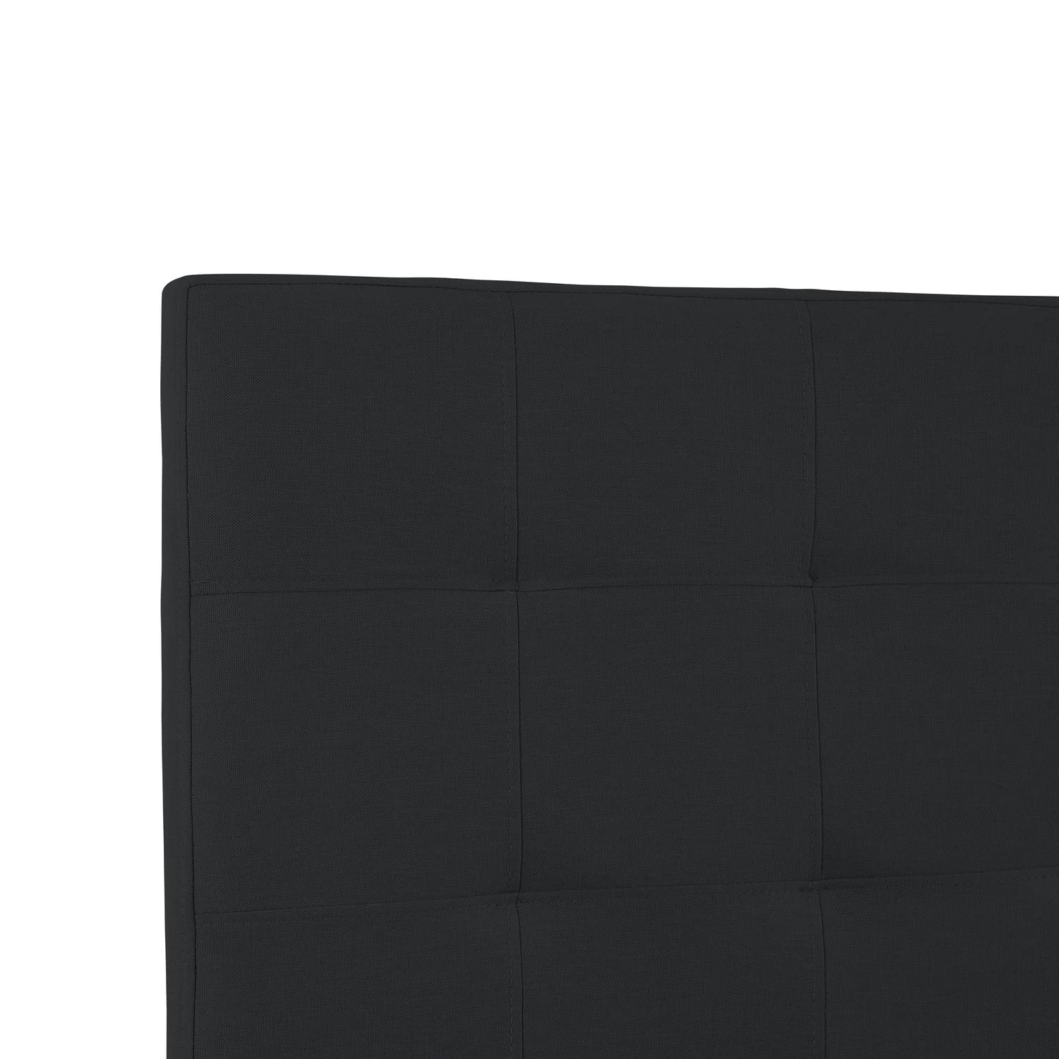 Jessenia Queen Headboard Only, Height Adjustable Bed Headboard Queen Size, Square Tufted Headboard Queen Size with 12 Positions, Metal Legs, Wall/Bed Mount, Linen Fabric Headboard Queen, Black