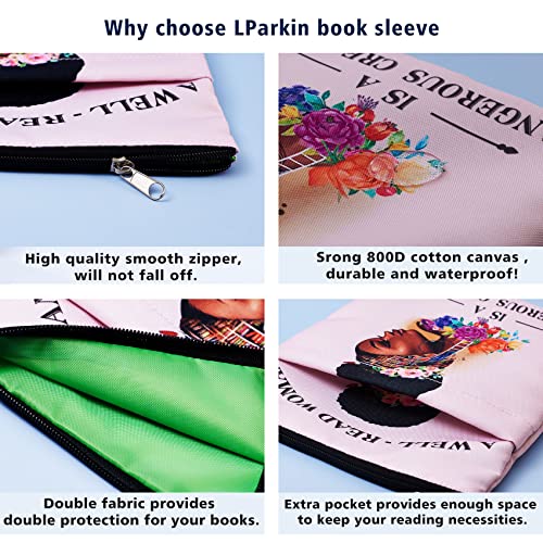 A Well-Read Woman is A Dangerous Creature Book Sleeve, Book Sleeves with Zipper, Book Covers for Paperback, 11 X 8.5 Inch, Book Lovers Gifts