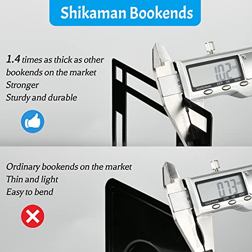 Bookends,Book Ends for Shelves,Bookends for Heavy Books, Book Holder,Metal BookEnd Supports (4)