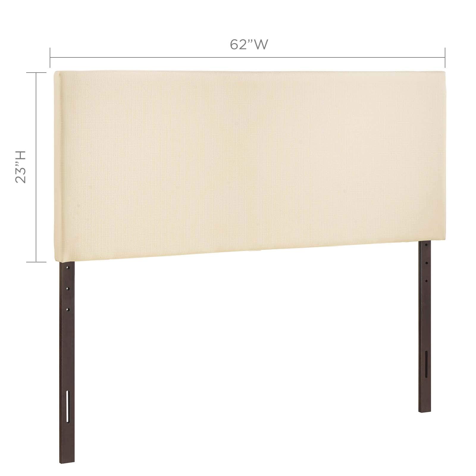 Modway Region Linen Fabric Upholstered Queen Headboard in Ivory