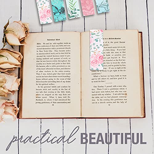 Magnetic Bookmarks 30 Pieces, Magnet Page Markers Set (5 Designs)